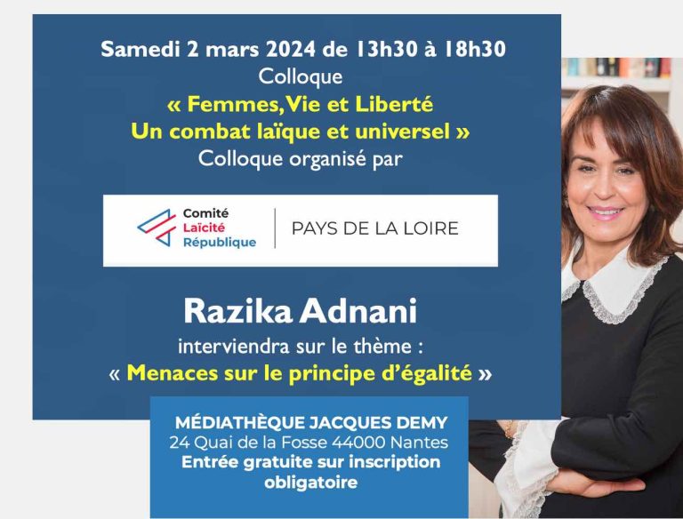 “Menaces sur le principe d’égalité” – Razika Adnani